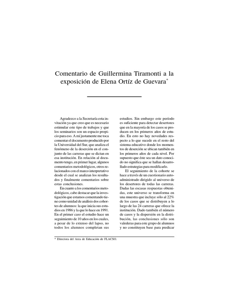 Guillermina Tiramonti | PDF