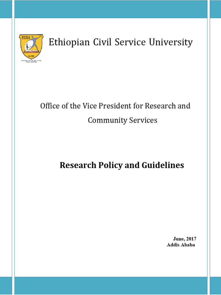 ECSU Research Policy Guidelines | PDF | Policy | Evaluation