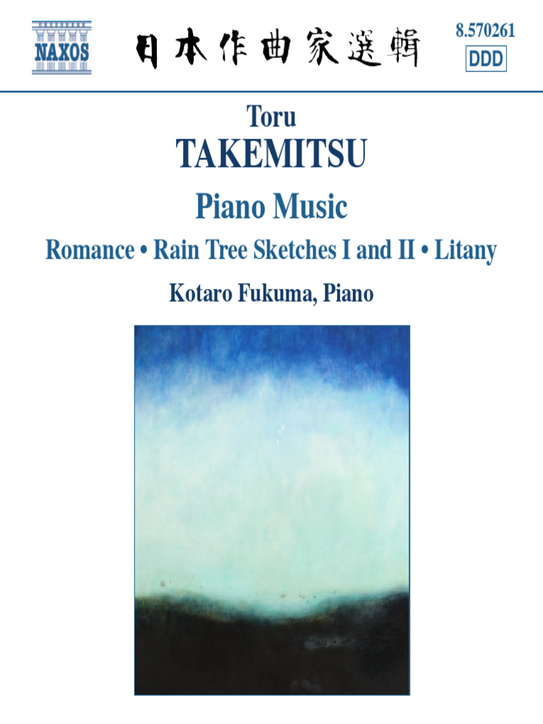 Takemitsu: Piano Music | PDF | Entertainment | Musical Techniques