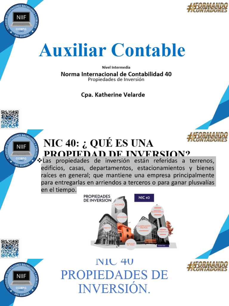 Nic 40 Propiedades de Inversion | PDF | normas internacionales de ...