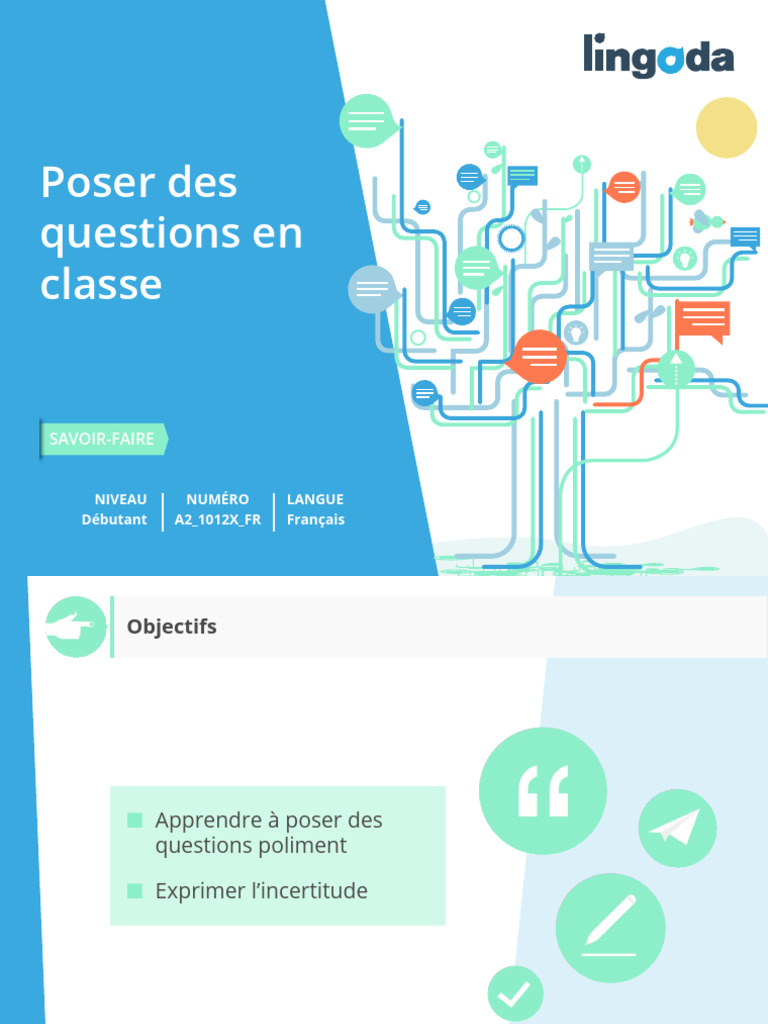 Poser des questions en français | PDF | Question | Linguistique