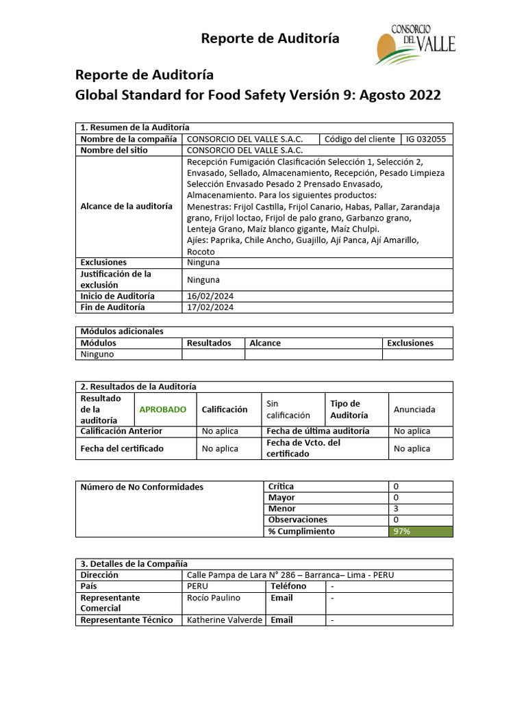 Reporte de Auditoría - 2024-01 - SAIDA RODRIGUEZ Full | PDF | Análisis ...