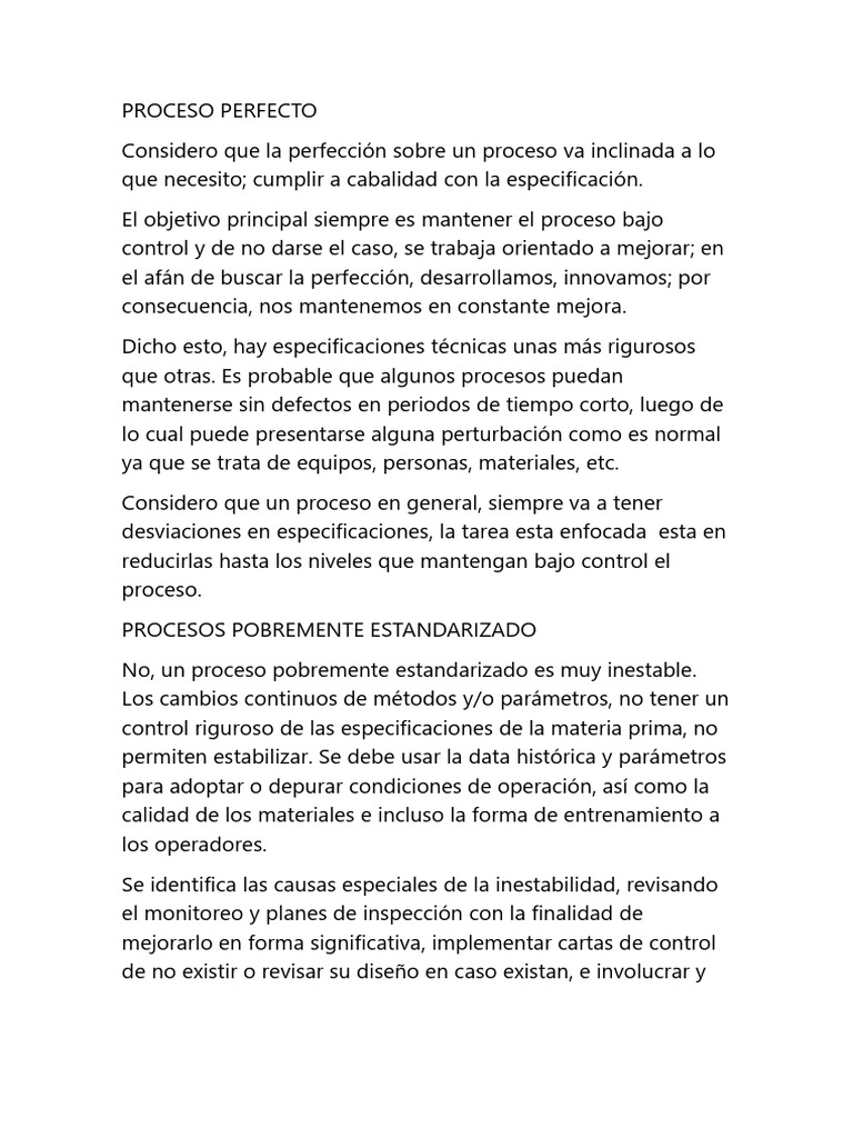 Proceso Perfecto | PDF | Negocios | Tecnología
