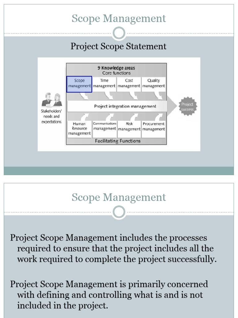 Scope Management.pptx | PDF | Project Management | Systems Theory