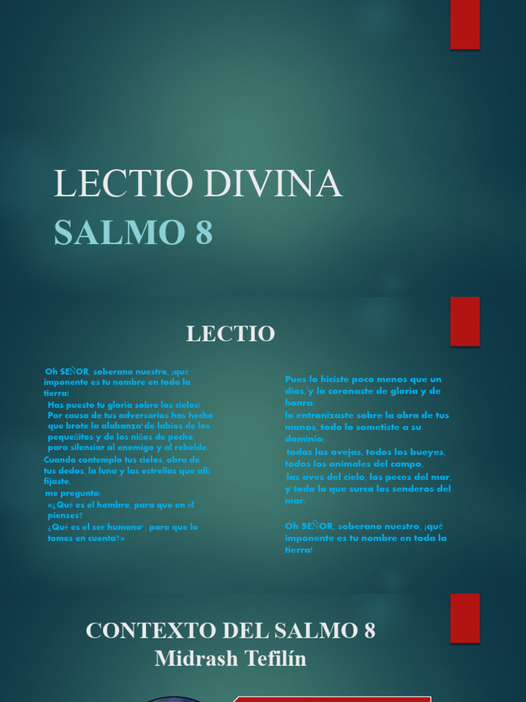 Salmo 8 | PDF | Contenido bíblico | Libros del Antiguo Testamento