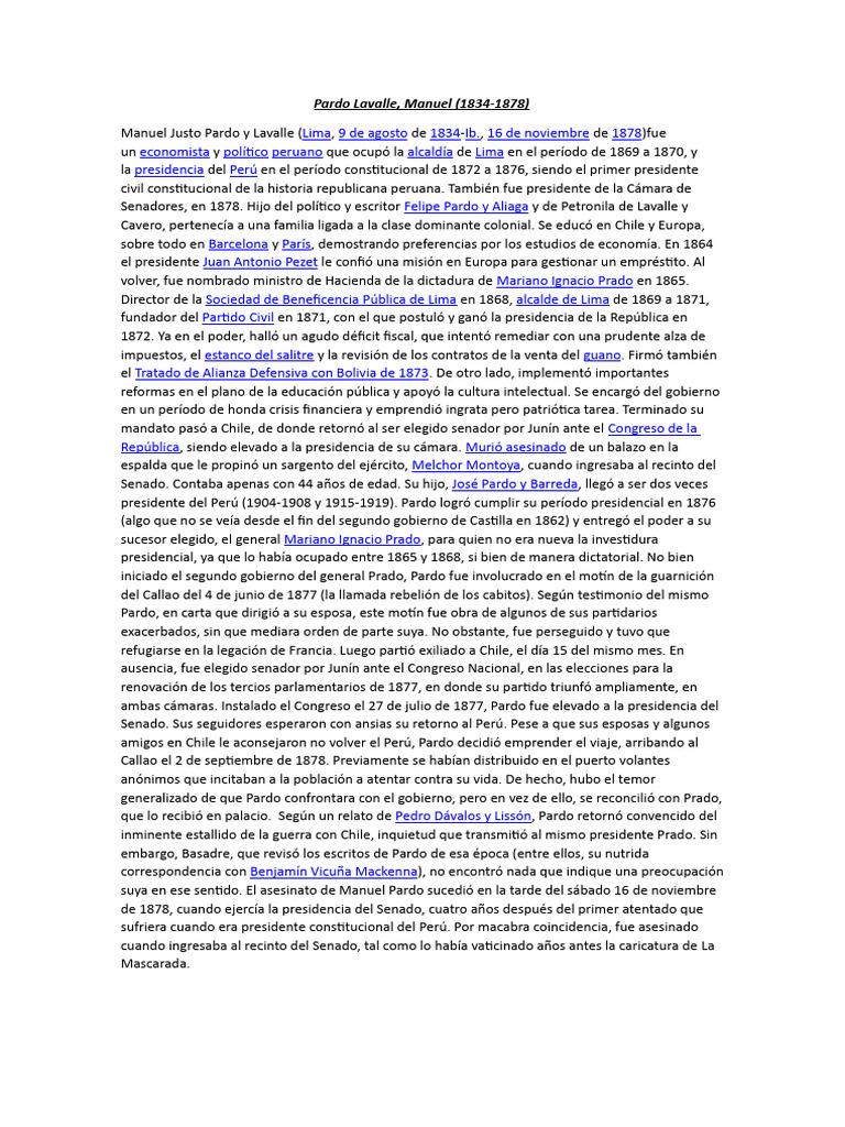Pardo Lavalle y Mariano Pardo | PDF | América del Sur | Comunidad andina