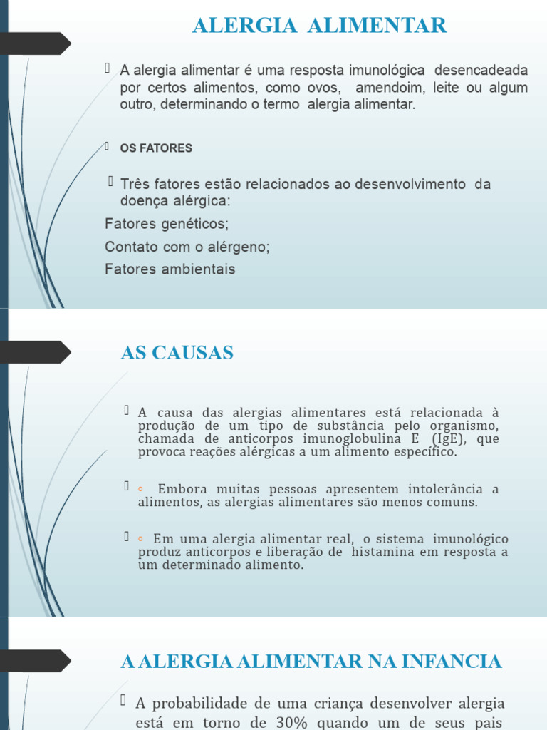 Alergia Alimentar: Causas e Sintomas | PDF | Alergia | Alergia alimentar