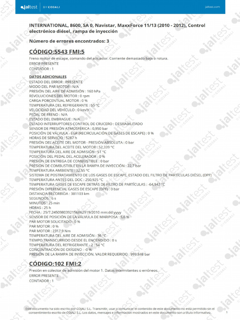 Diagnostico de Inter 8600 | PDF
