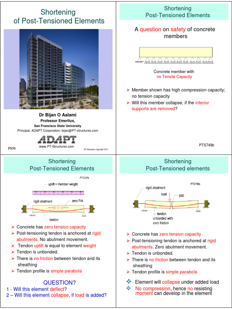 7.1-L78 Shortening S L78 021317 | PDF | Prestressed Concrete | Applied And Interdisciplinary Physics