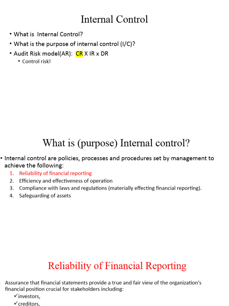 Assess Internal Controls | PDF | Internal Control | Audit