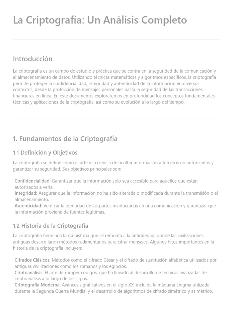 Criptografia - Analisis Completo | Descargar gratis PDF | Criptografía | Criptoanálisis
