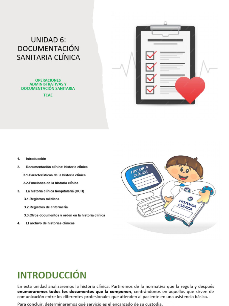 Presentación UD6 OAS DOCUMENTACIÓN SANITARIA CLINICA | PDF | Historial médico | Hospital