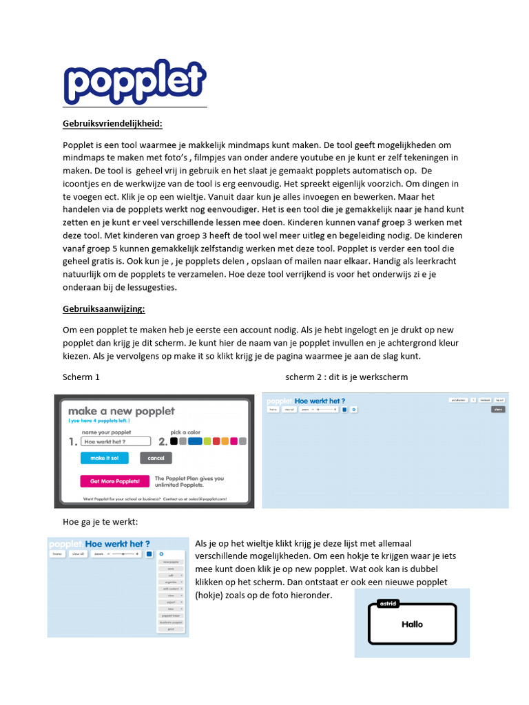 Handleiding Popplet | PDF