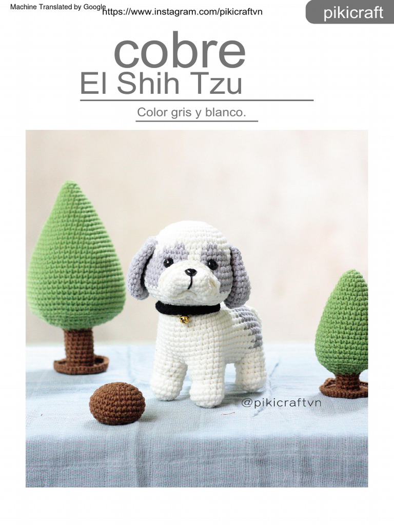 Amigurumi Shih Tzu: Guía Paso a Paso | PDF | Tejer