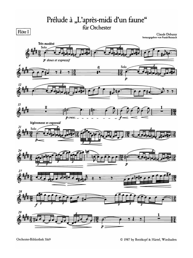 Debussy Preludio a La Siesta de Un Fauno All Parts | PDF