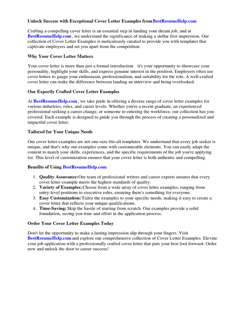Cover Letter Examples for No Experience | PDF | Résumé | Experience