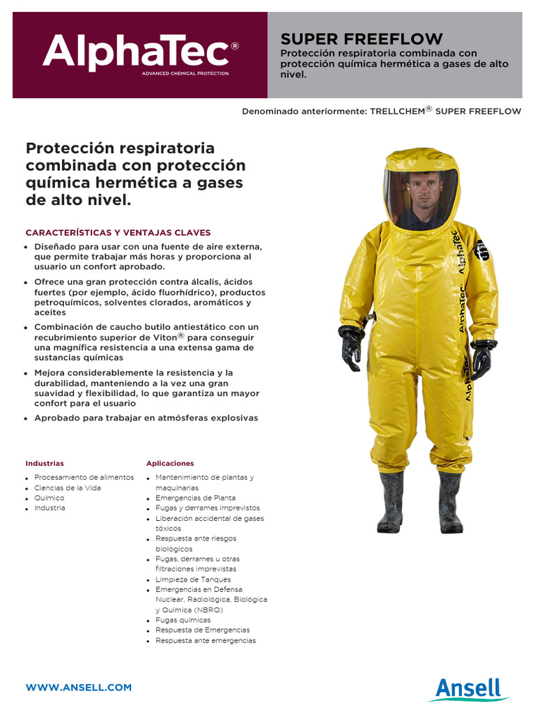 Traje Encapsulado HF | PDF | Sustancias químicas | Materiales