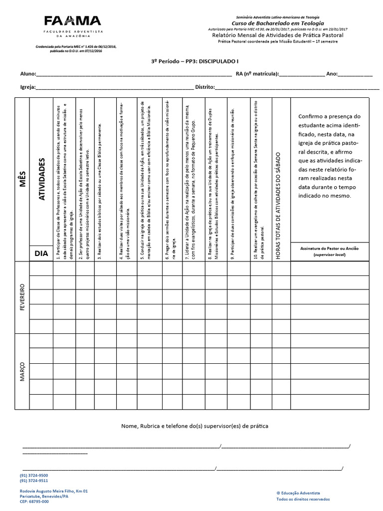 PP3 - Discipulado I | PDF