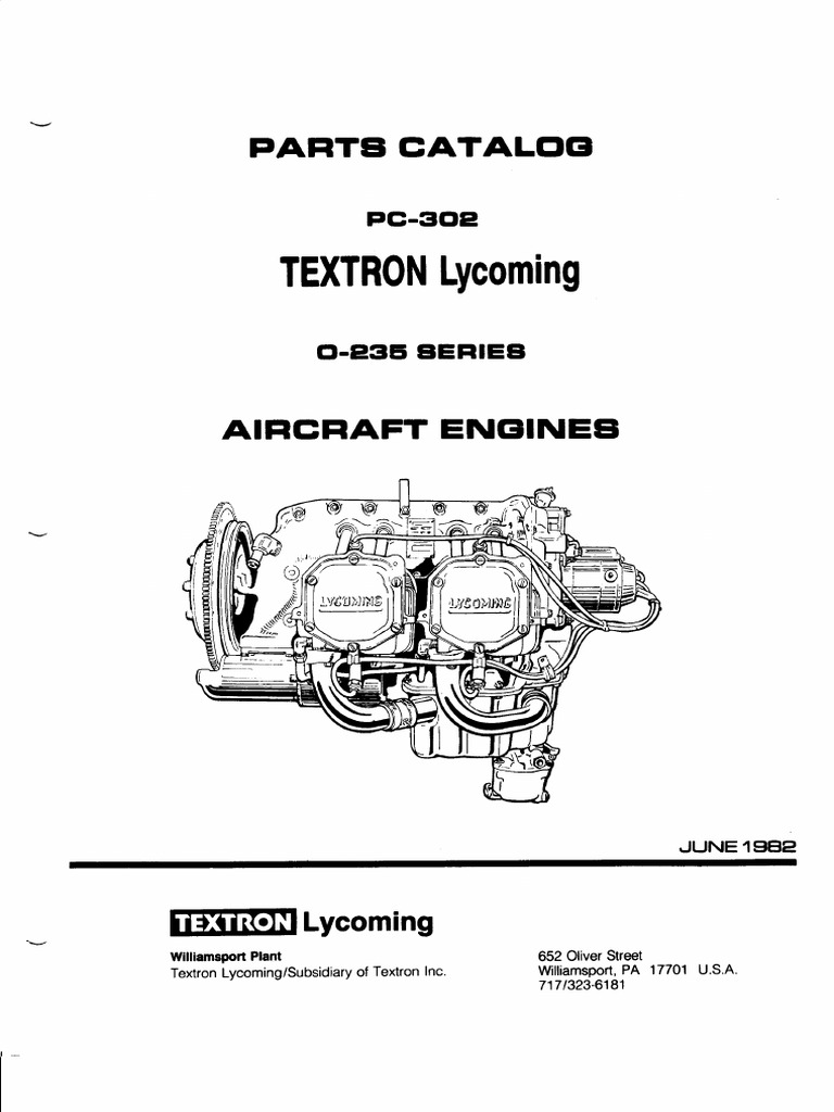Lycoming O-235 IPC PC-302 | PDF