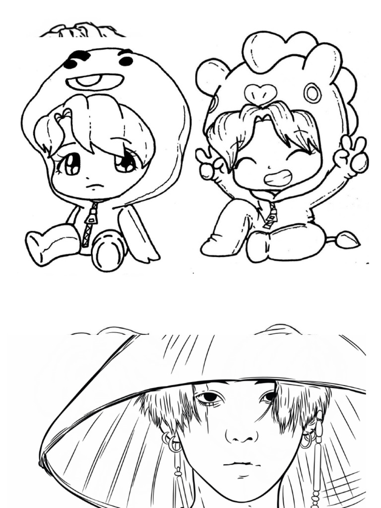 BTS - Dibujo para Colorear | PDF