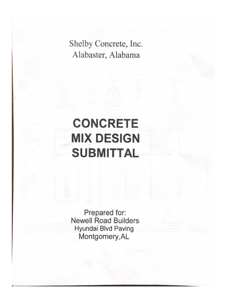 Concrete Submittal | PDF