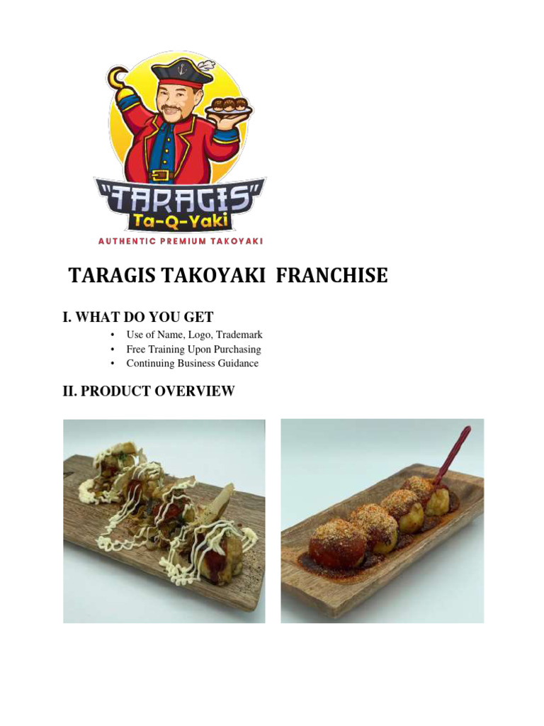 New BP Taragis Takoyaki | PDF | Franchising | Economies