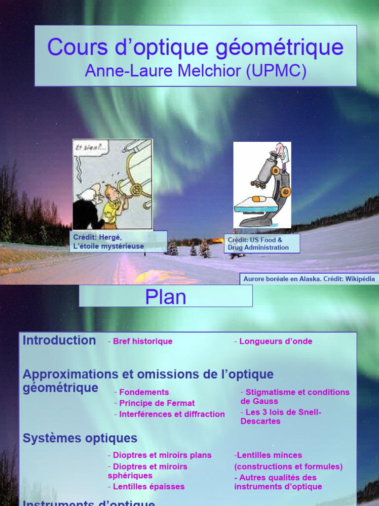 Cours Opt Geo | PDF | Optique | Lumière