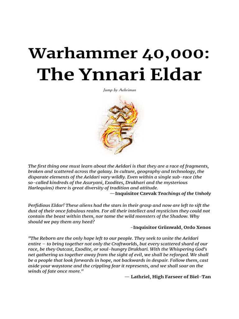 Ynnari: The Rebirth of the Aeldari | PDF | Sword | Reincarnation