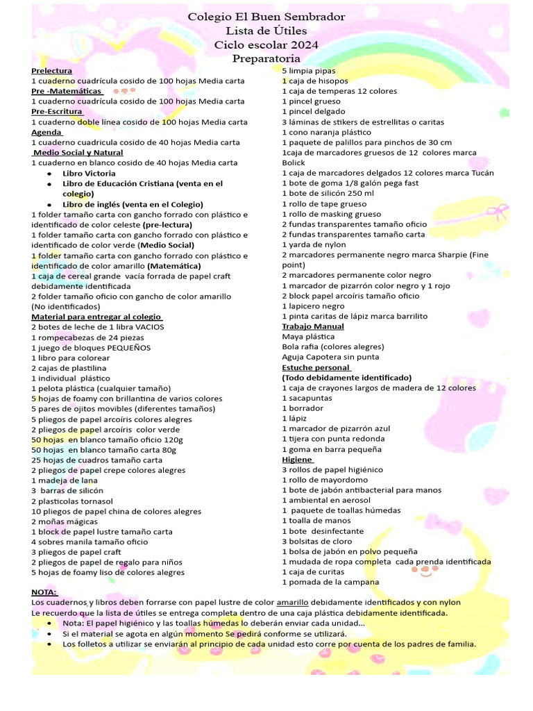 Lista Prepa 2024 | PDF