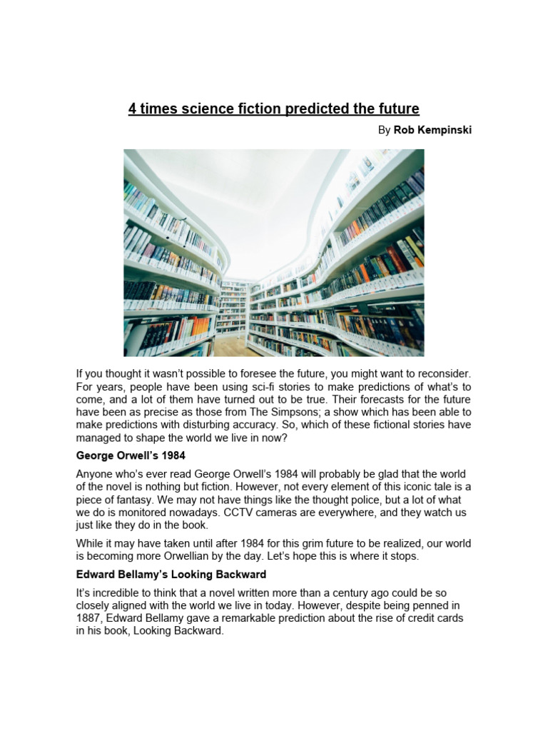 Sci-Fi Predictions That Came True | PDF