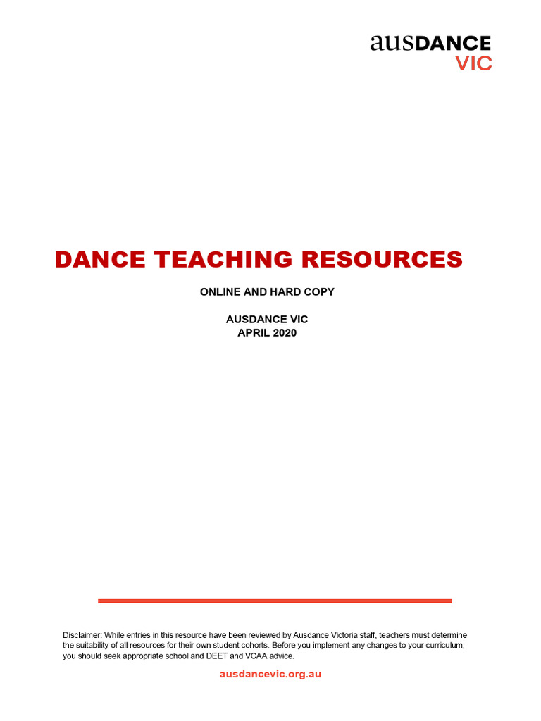 Dance_Teaching_Resources_Online_Hard_Copy | PDF | Dances | Teachers