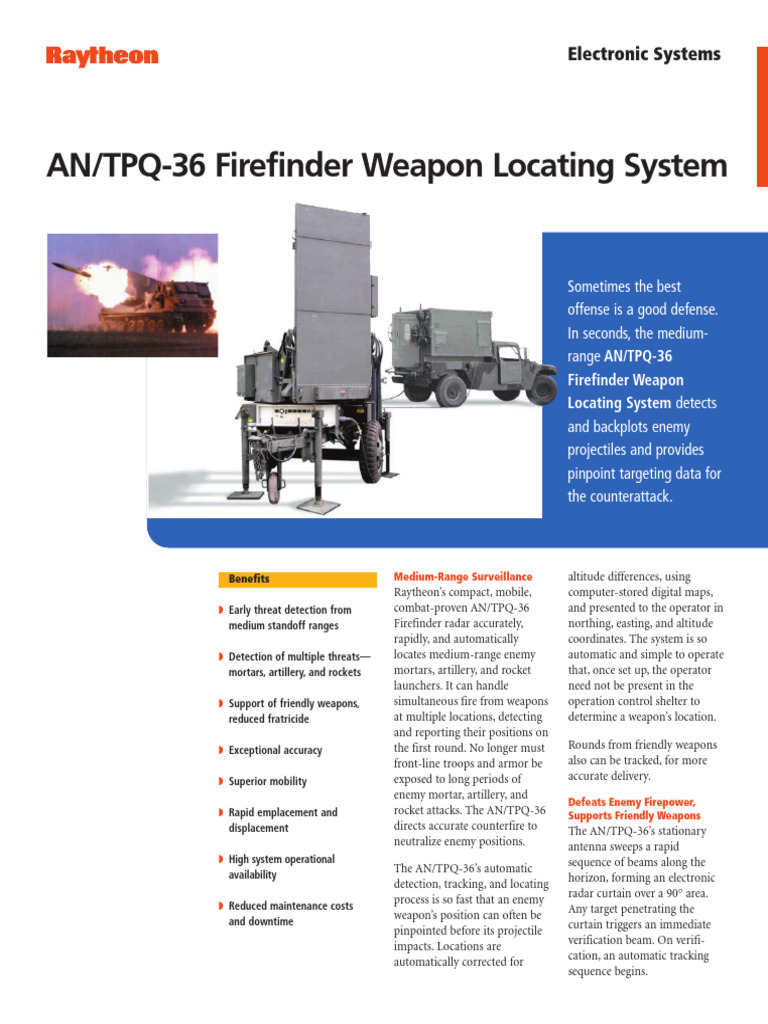 TPQ-36 | PDF | Warfare | Radar