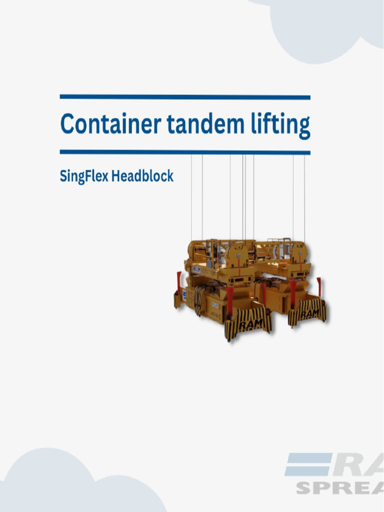 Container Tandem Lifting With SingFlex Headblock | PDF