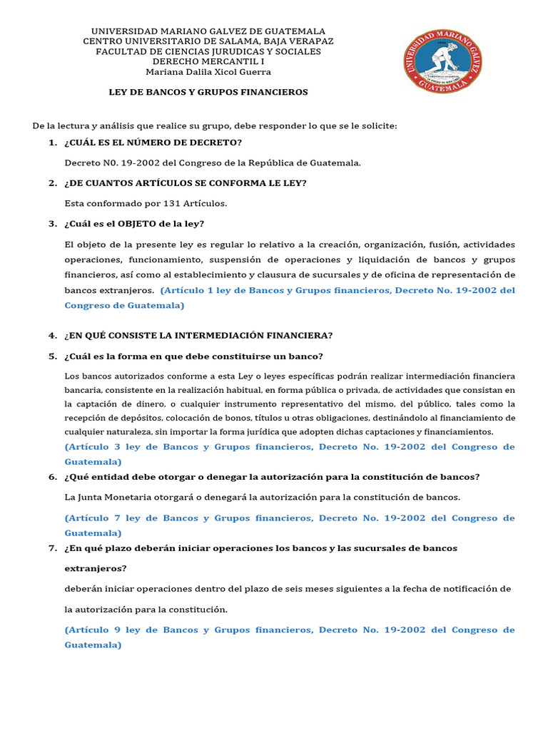 LEYES ESPECIALES D. MERCANTIL Respondido | PDF | Derecho