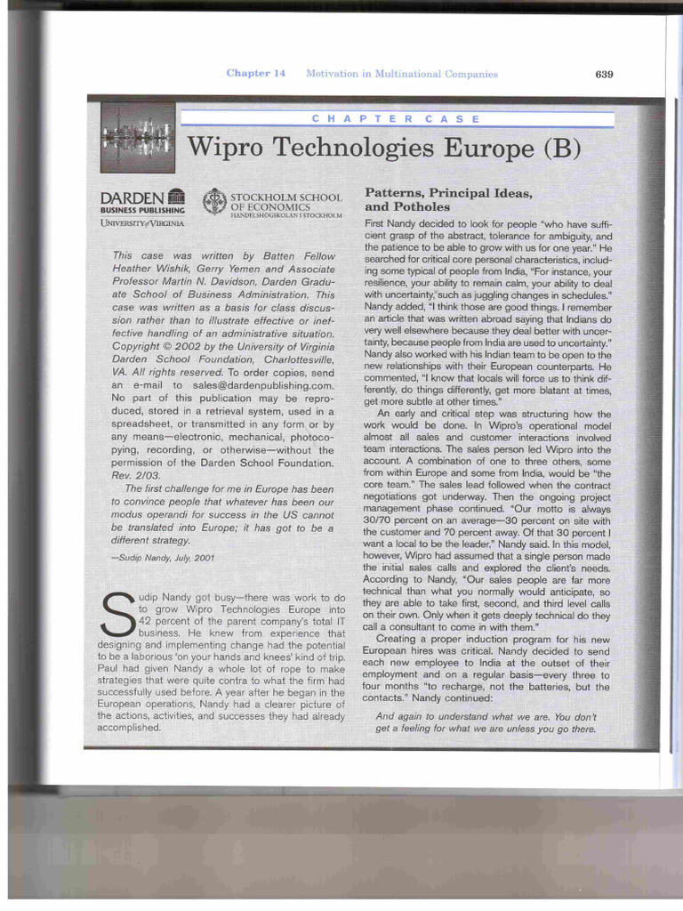 Case 3 Wipro Tech | PDF