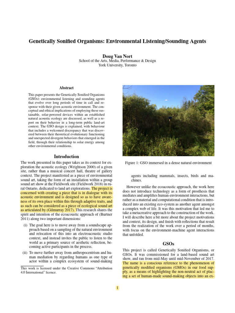 3 Genetically Sonified Organisms | PDF