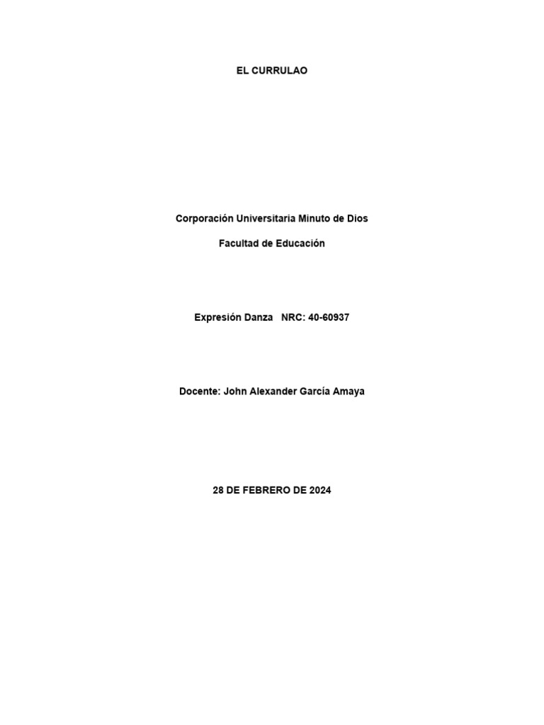 Características del Currulao Colombiano | PDF | Bailes | Instrumentos ...