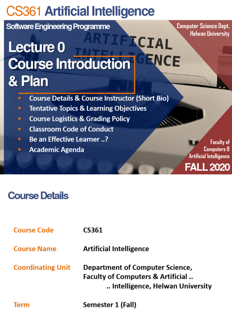 CS361 AI Course Intro & Overview | PDF | Machine Learning | Artificial Intelligence