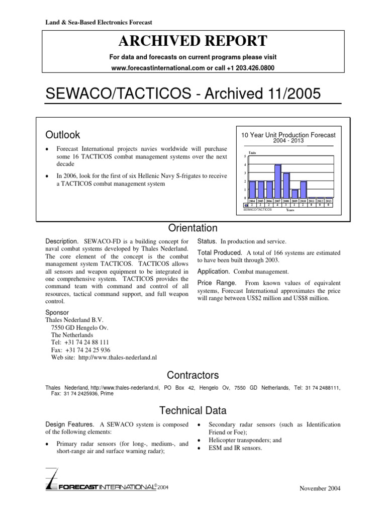 Els130b1 - Sewaco Tacticos | PDF | Frigate | Naval Warfare