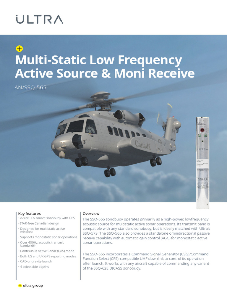 Anssq 565 Datasheet - Final | PDF | Sonar | Frequency Modulation