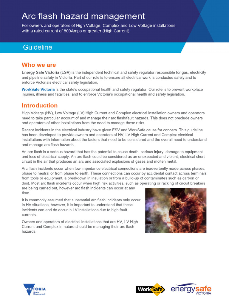 Arc Flash Hazard Management Guide | PDF | Occupational Safety And ...