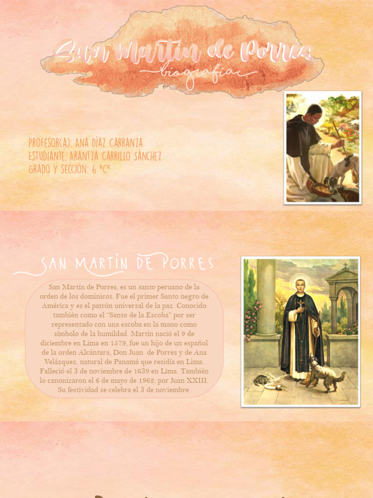 Biografía de San Martín de Porres | PDF