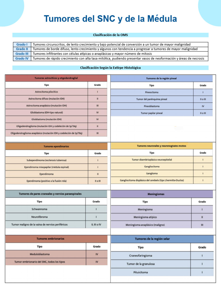 Tumores de SNC y Médula | PDF | Cáncer | Neoplasias