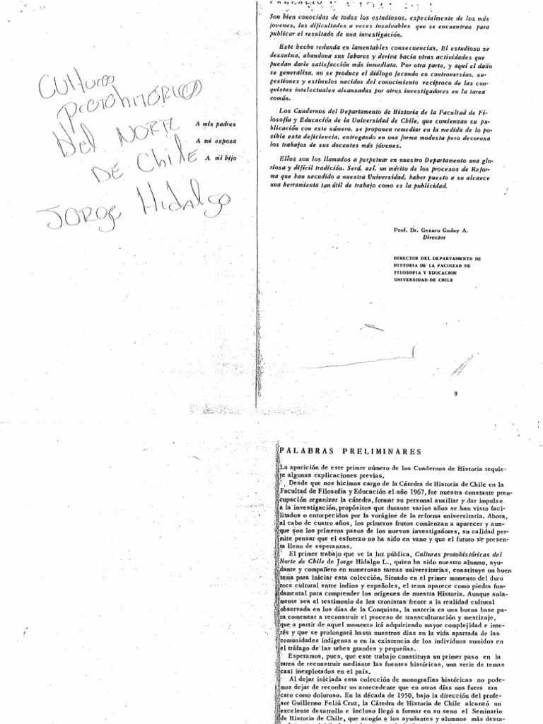 Culturas Protohistoricas Del Norte de Chile Jorge Hidalgo | PDF