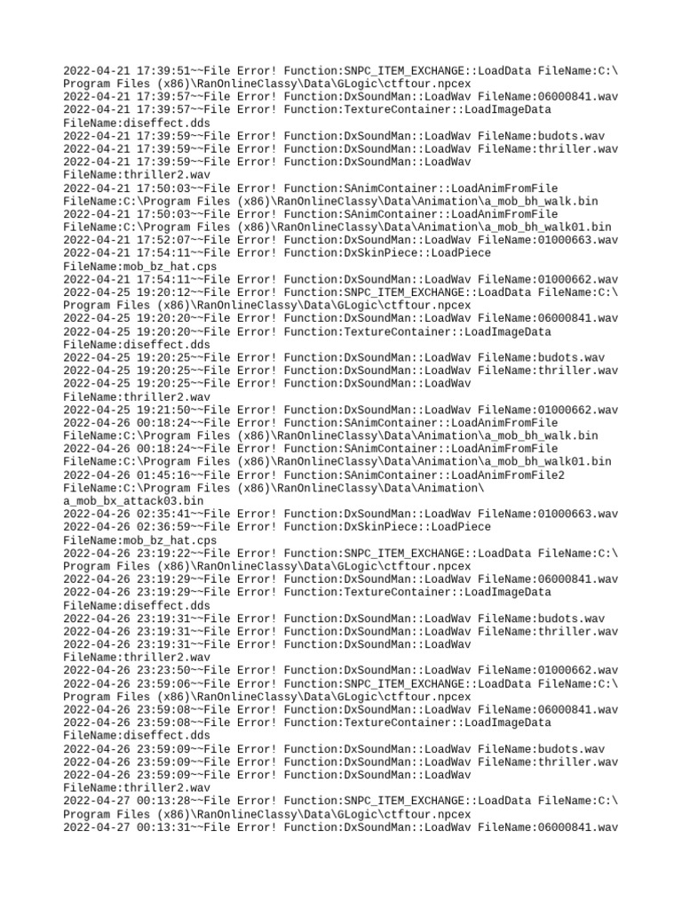 Error File Pdf Filename Data Management 