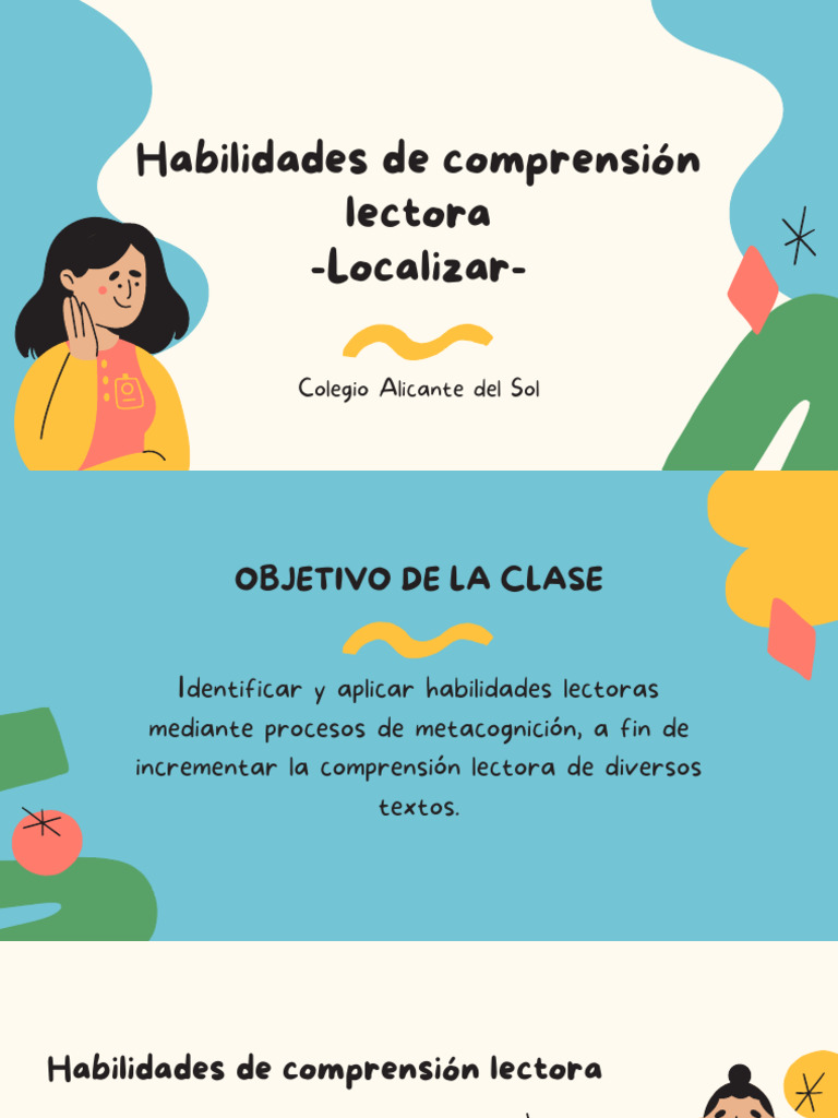 Clase Habilidad Localizar | PDF | Comprensión lectora | Psicología cognitiva