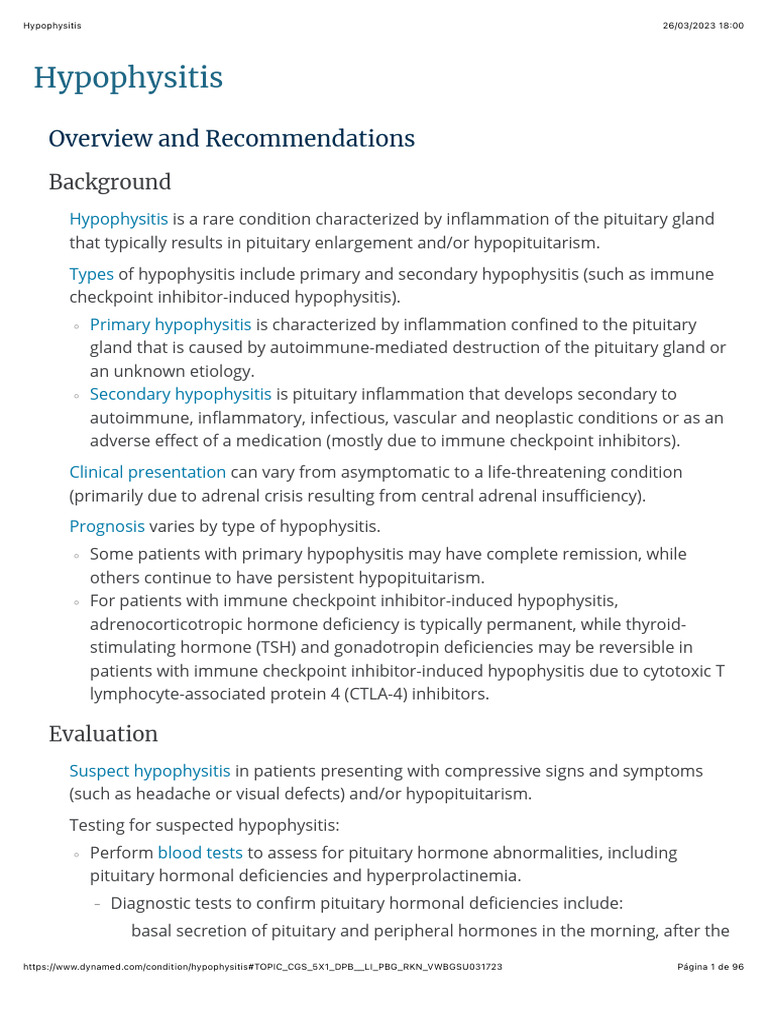 Hypophysitis 240310 174929 | PDF | Adrenocorticotropic Hormone ...