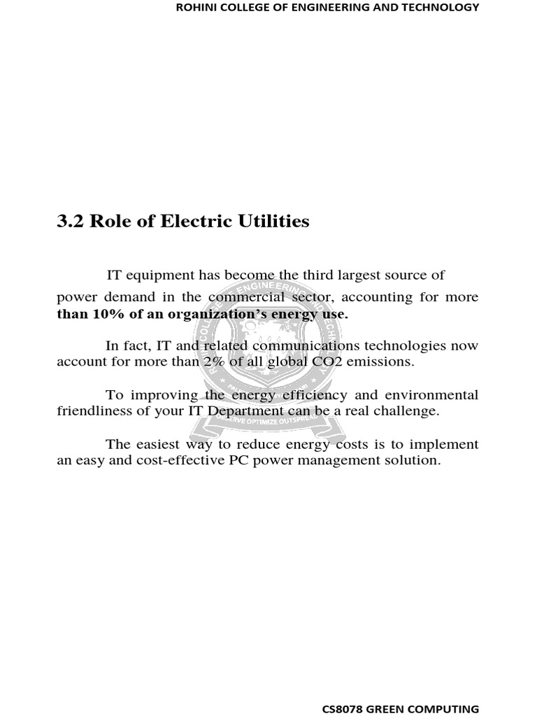 Role of electric utilities | PDF | Personal Computers