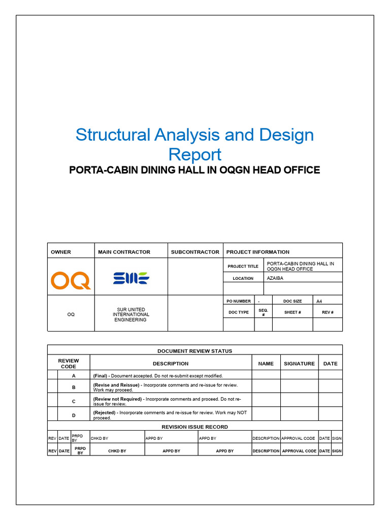 Structural Analysis and Design Report | PDF | Structural Load | Mechanical Engineering