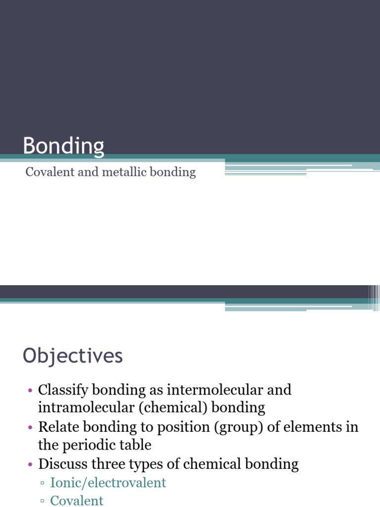 2.types of Bonding - Covalent and Metallic Bonding - UPDATED | PDF ...